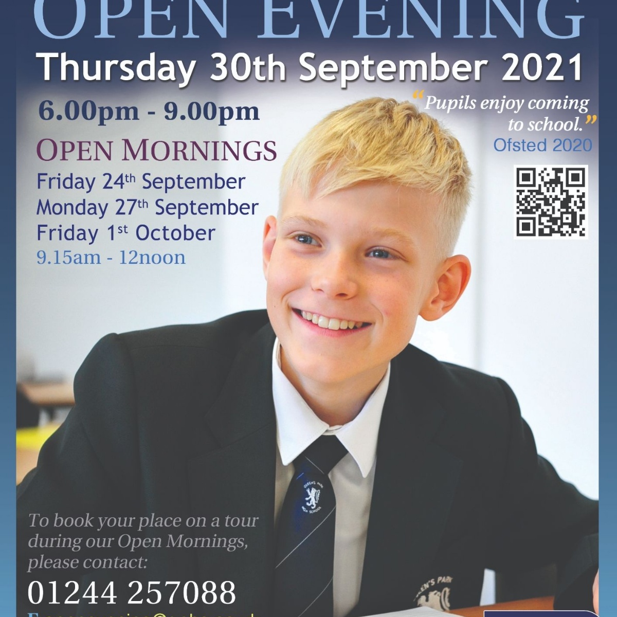 Queen’s Park High School - Open Evening - Thursday 30th September 2021