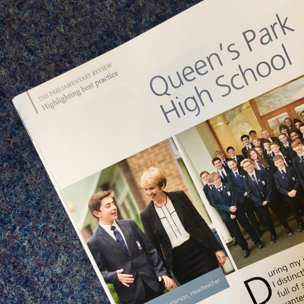 Queen’s Park High School - QPHS featured in prestigious publication