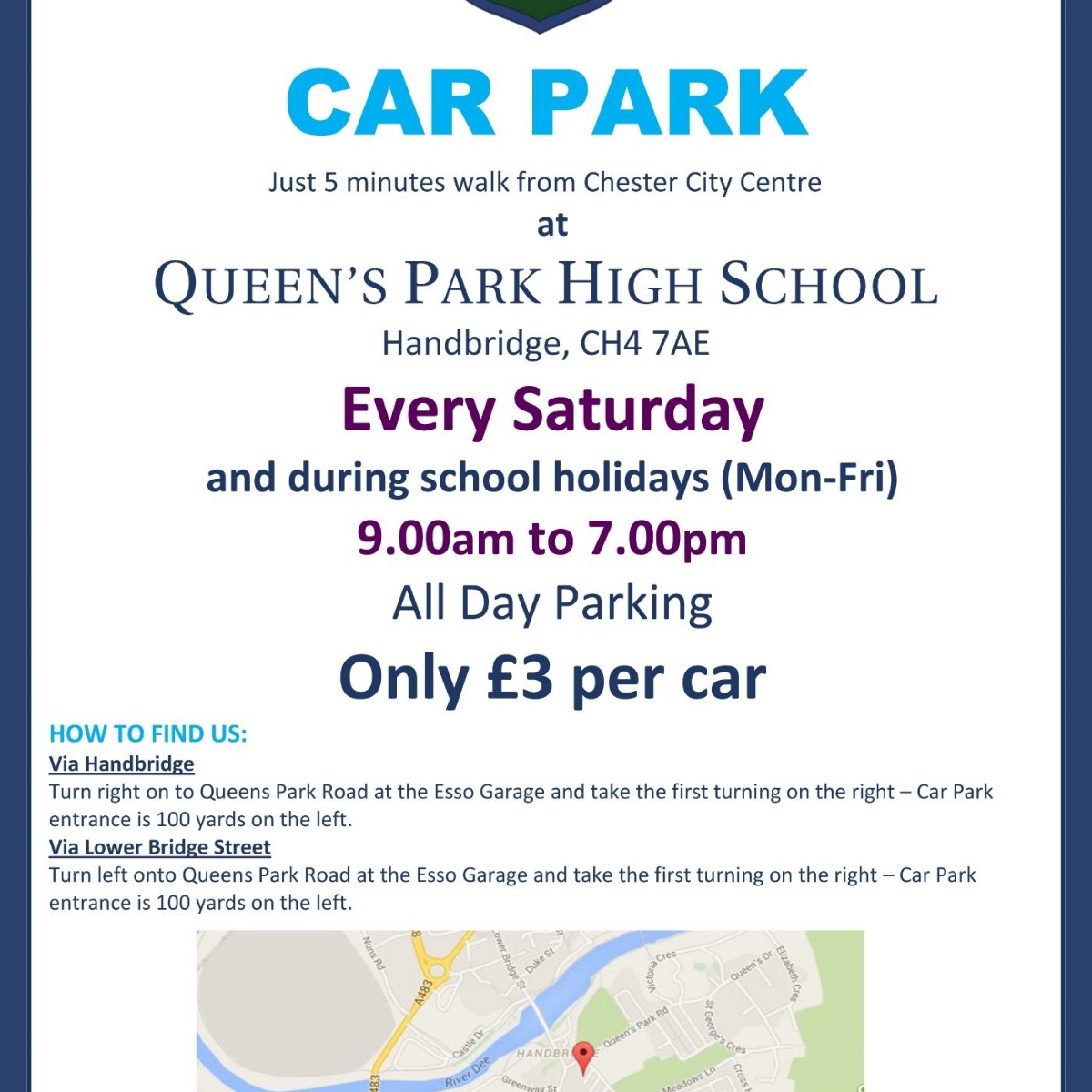 Queen’s Park High School - Chester parking at QPHS
